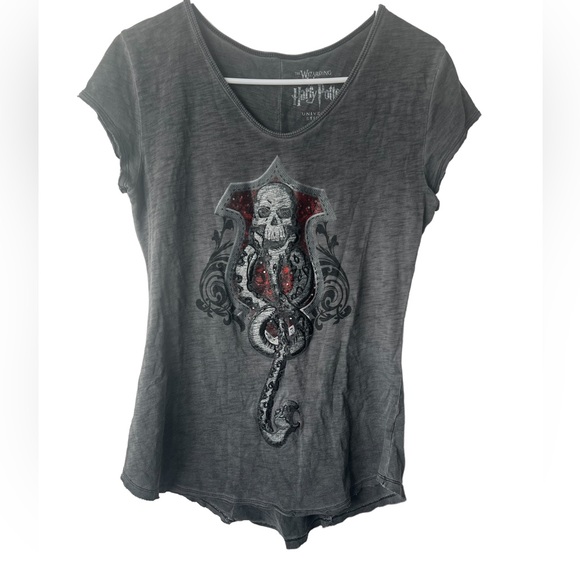 Warner Bros. | Tops | Harry Potter Charcoal Gray Dark Mark Tunic Top ...